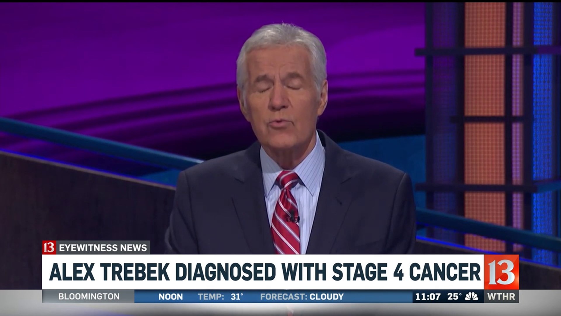 'Jeopardy!' host Alex Trebek diagnosed with Stage 4 pancreatic cancer | wthr.com