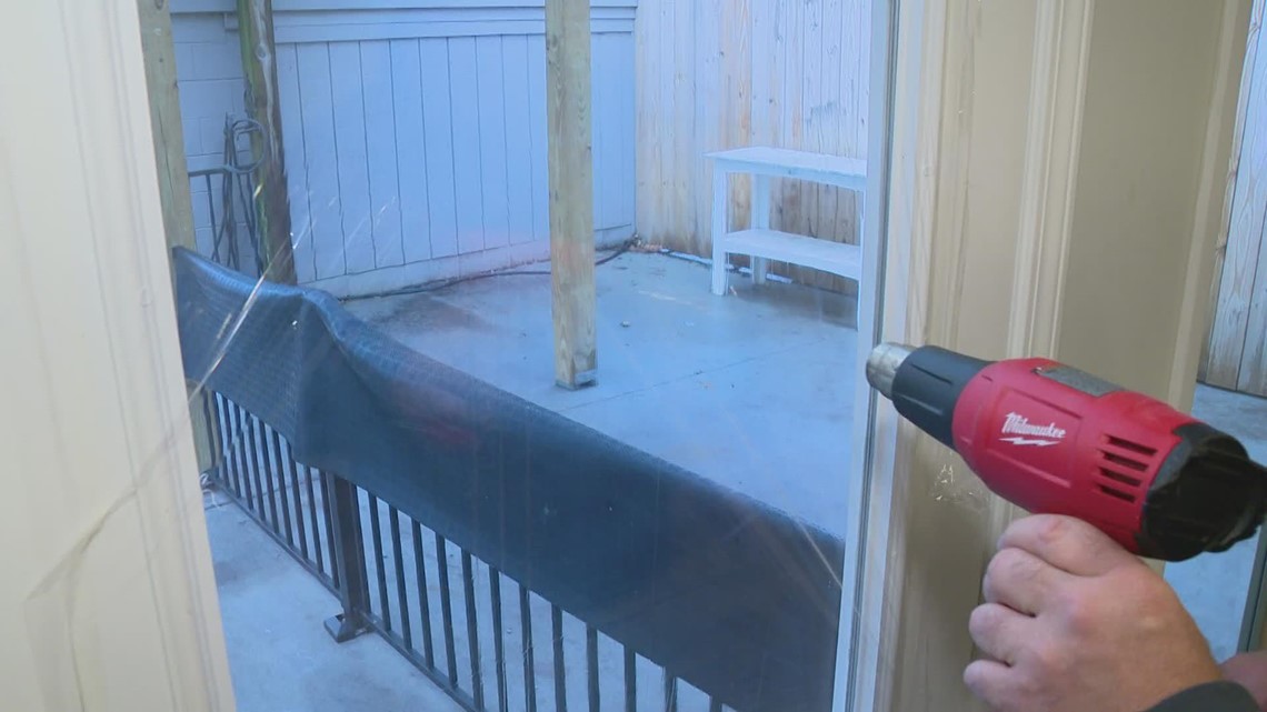 Pat Sullivan demonstrates insulation around windows and doors | wthr.com
