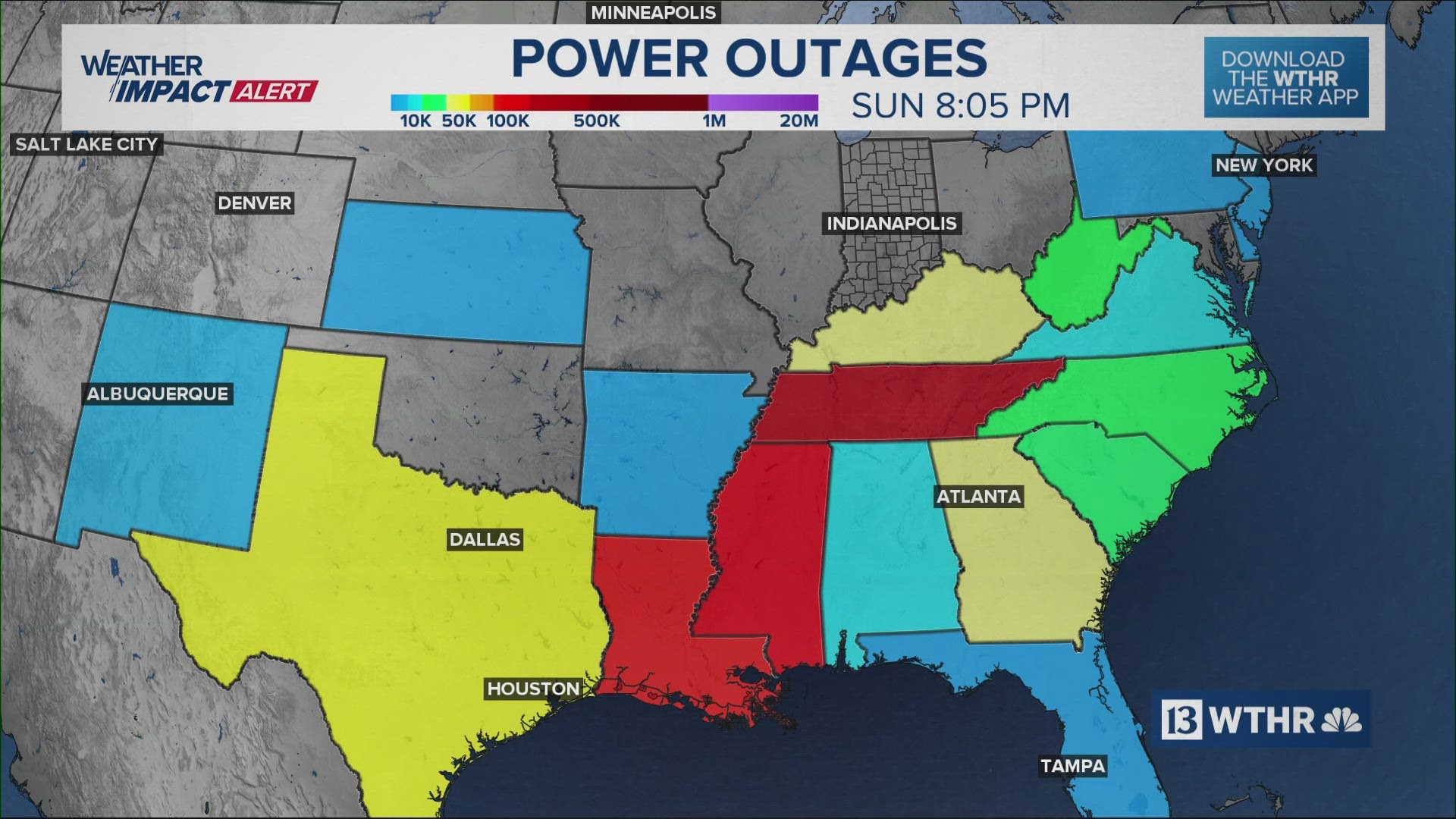 More than 1 million without power as winter storm drops snow and ice ...
