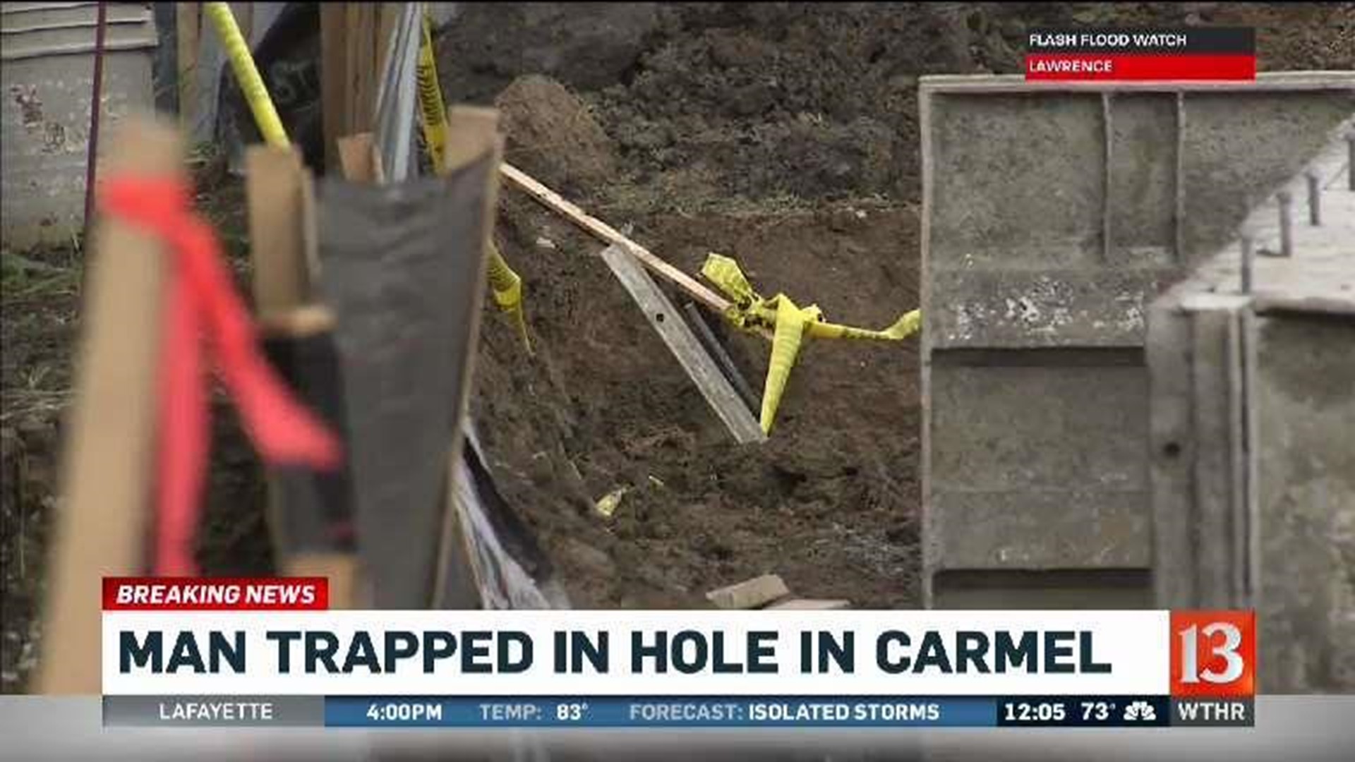 Rescue crews free man trapped after construction accident | wthr.com