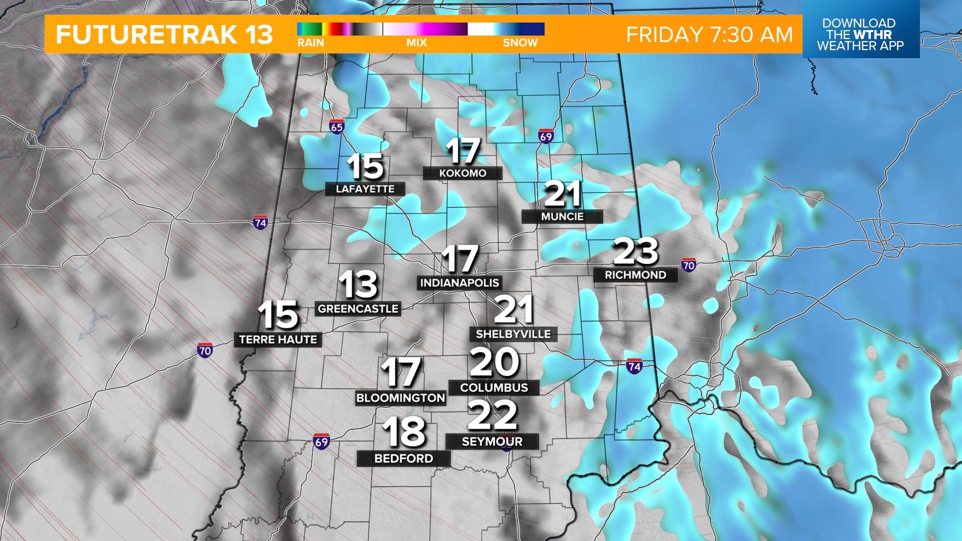 Latest timeline, totals of incoming snow system | Weather Blog | wthr.com