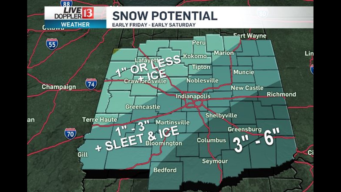 Friday Ice and Snow Forecast - Live Doppler 13 Weather Blog | wthr.com