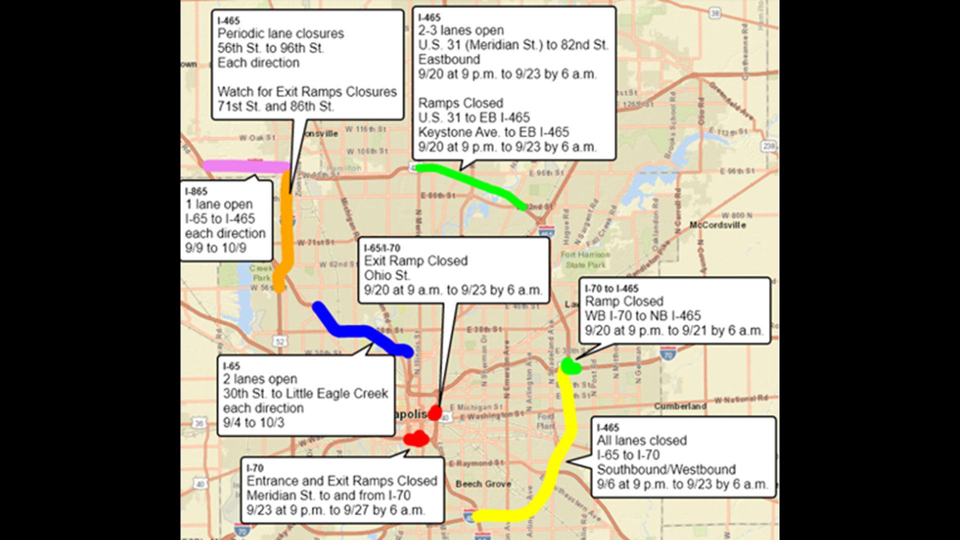 UPDATE: INDOT reopens I-465 on southeast side | wthr.com
