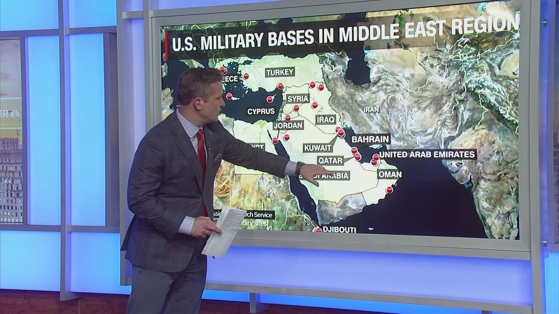 Map shows where U.S. military bases are throughout Middle East region ...