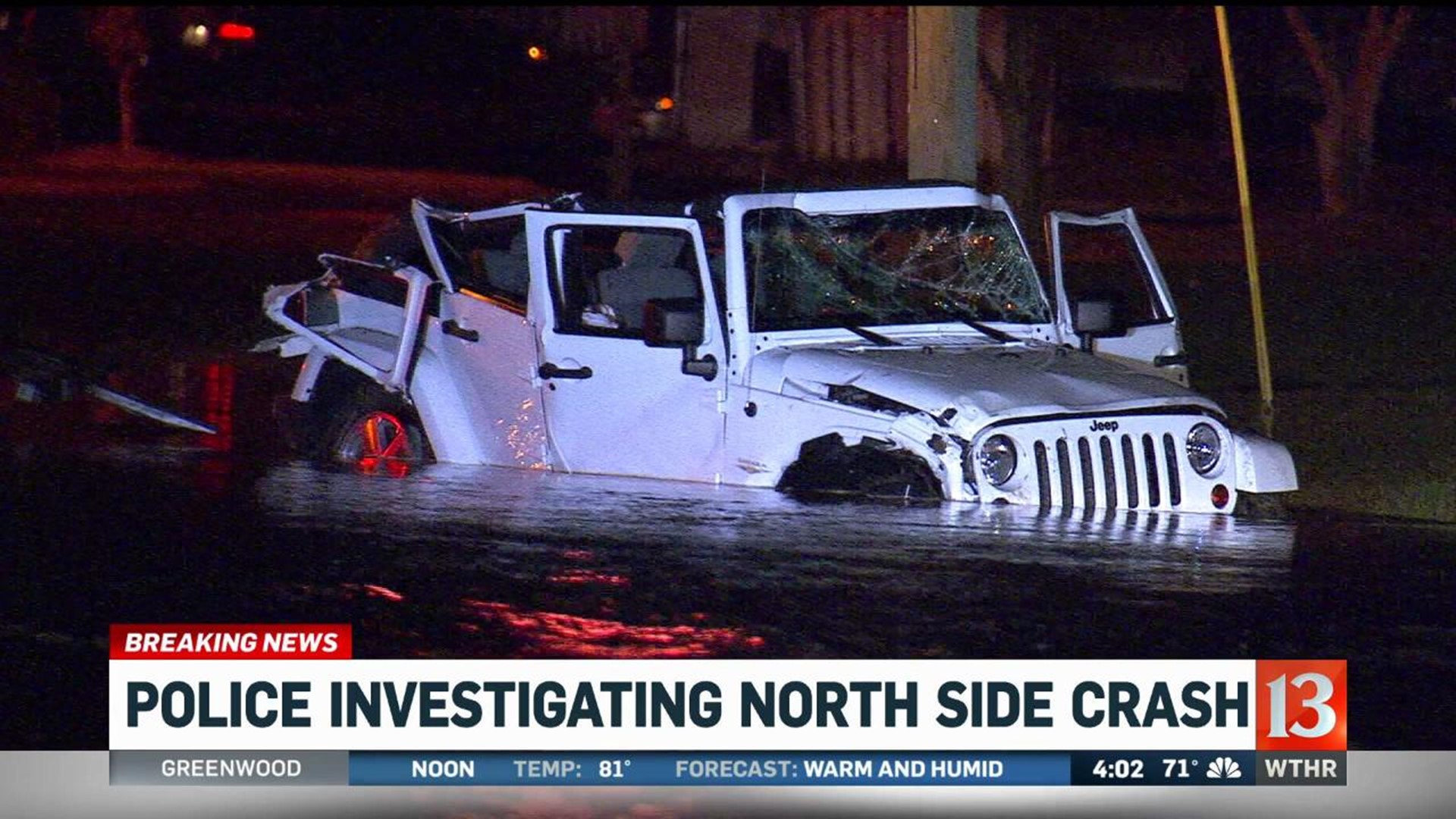 Vehicle crashes into fire hydrant on city's north side | wthr.com