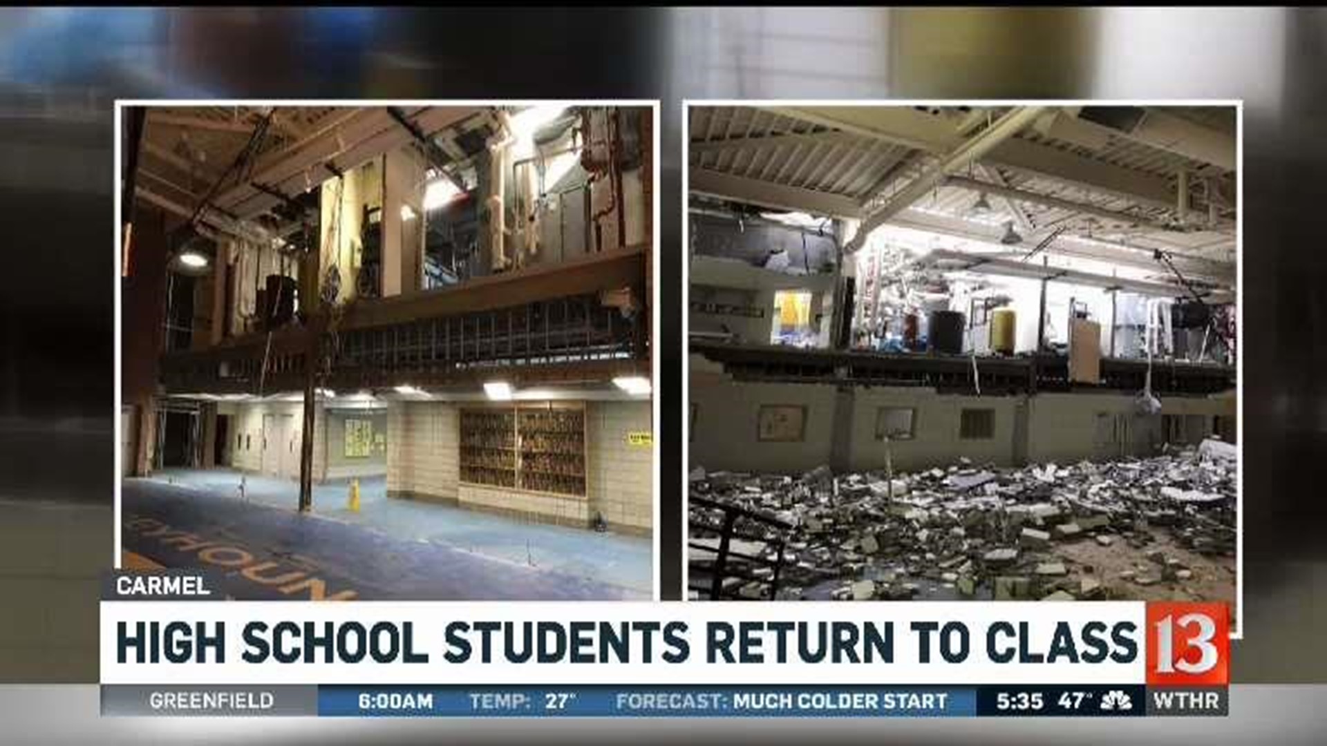 Carmel High School students return to class Tuesday after explosion ...