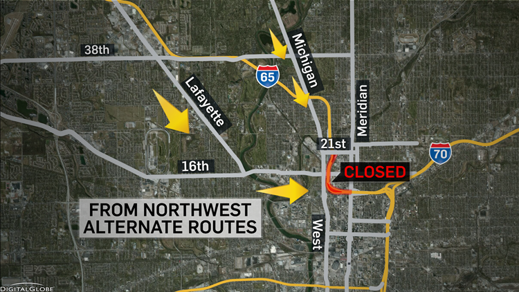 Here's how you get around the I-65 closure | wthr.com