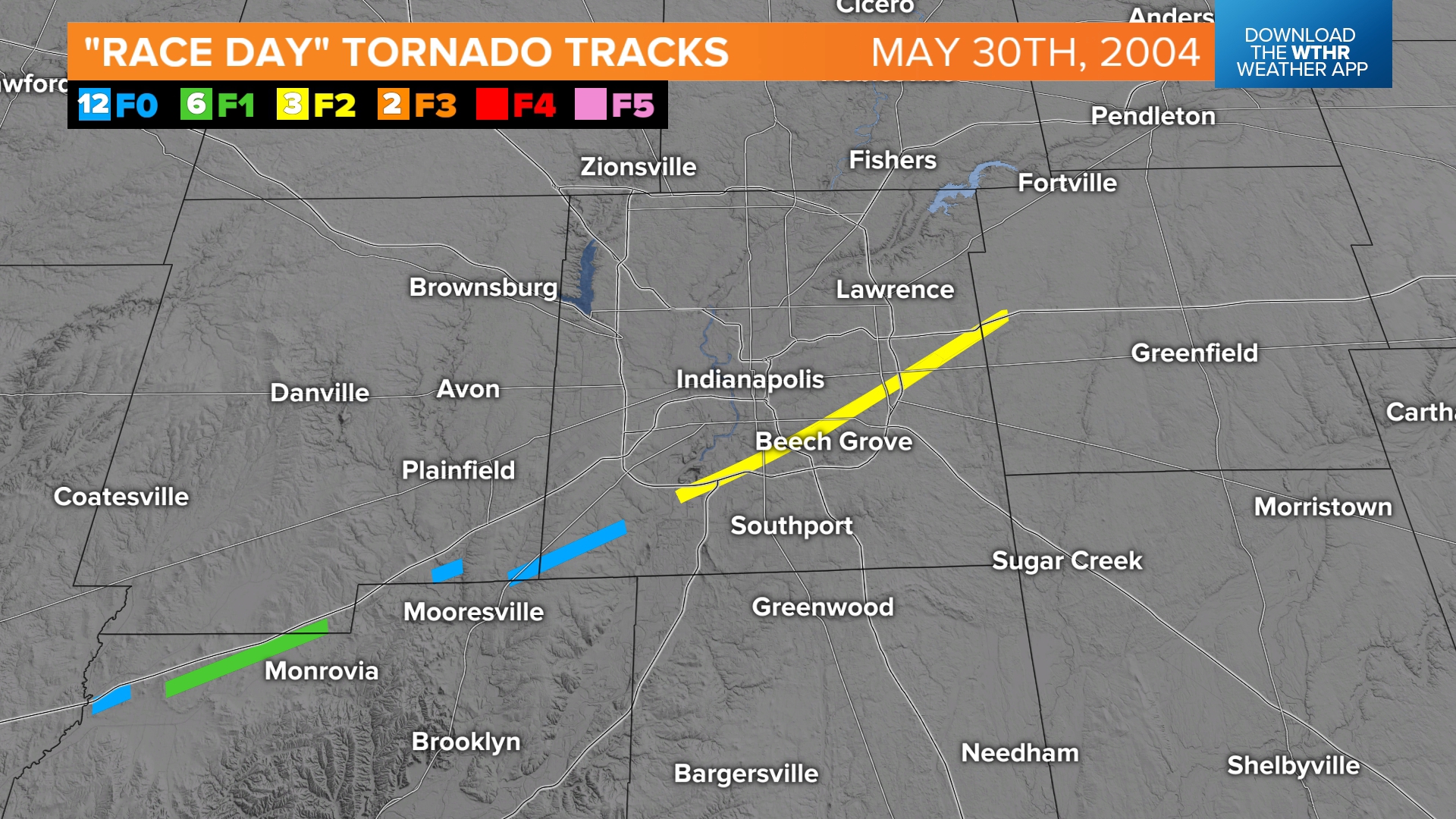 'Race Day' tornadoes on May 30, 2004 | wthr.com