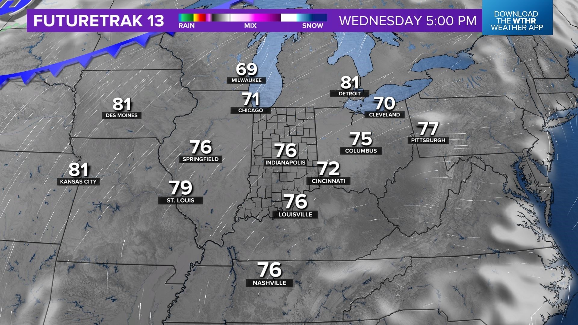 Warming to near 80 | April 9, 2023 | wthr.com