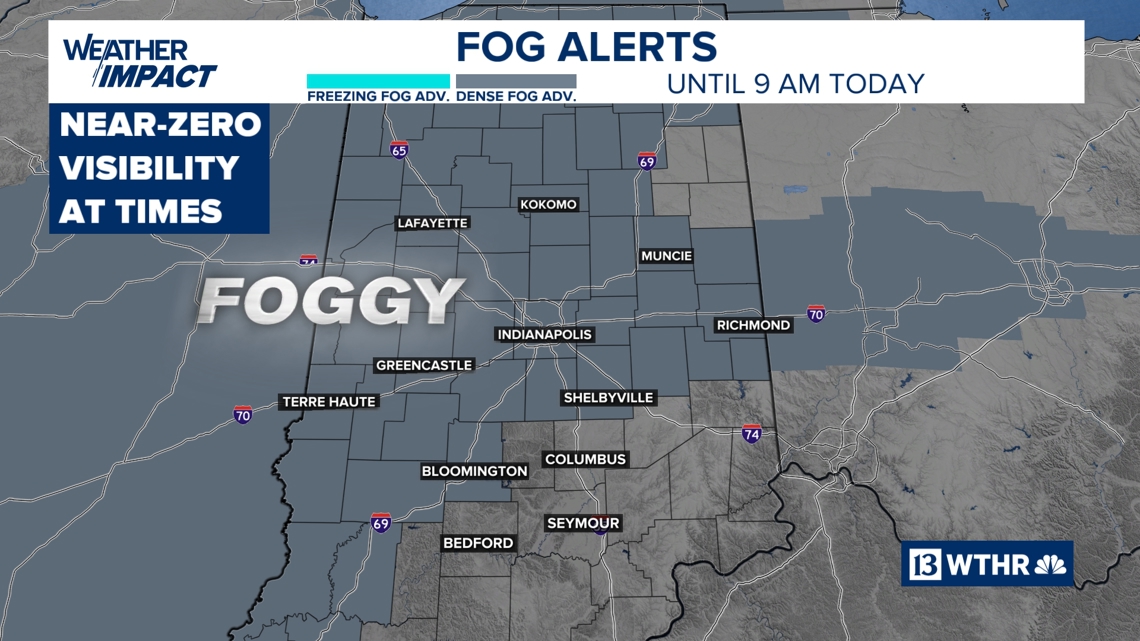 Foggy Friday morning followed by record highs! | 13Weather Blog | wthr.com