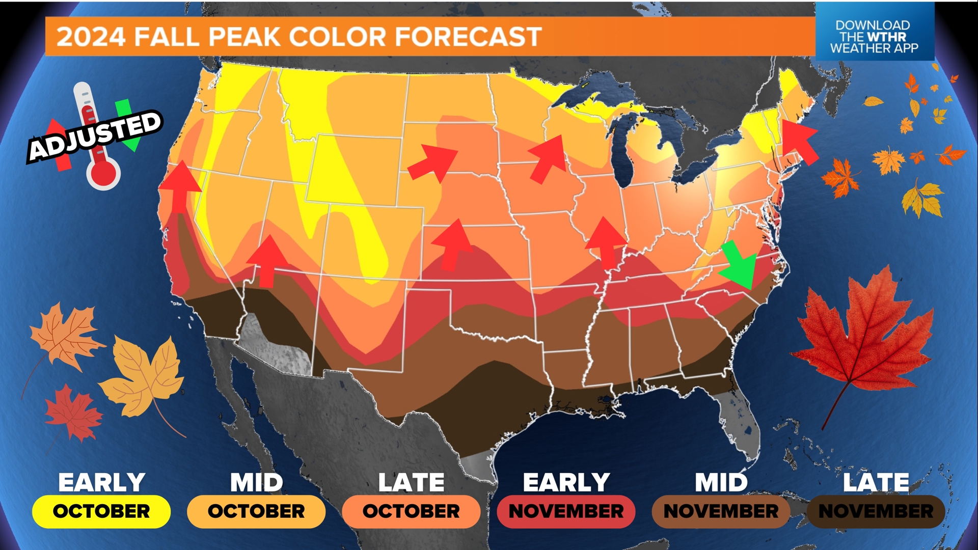 When can you expect the leaves to peak this year across the U.S ...