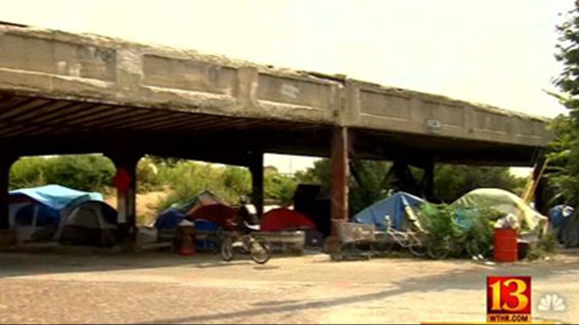 Showdown brewing between homeless camp, Indianapolis | wthr.com