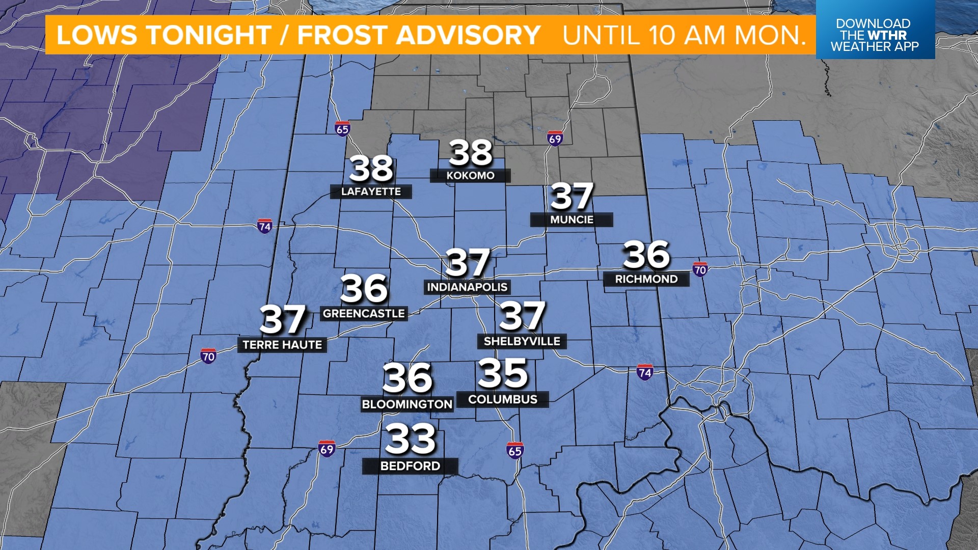 Frost Advisory in central Indiana | Live Doppler 13 Weather Blog | wthr.com