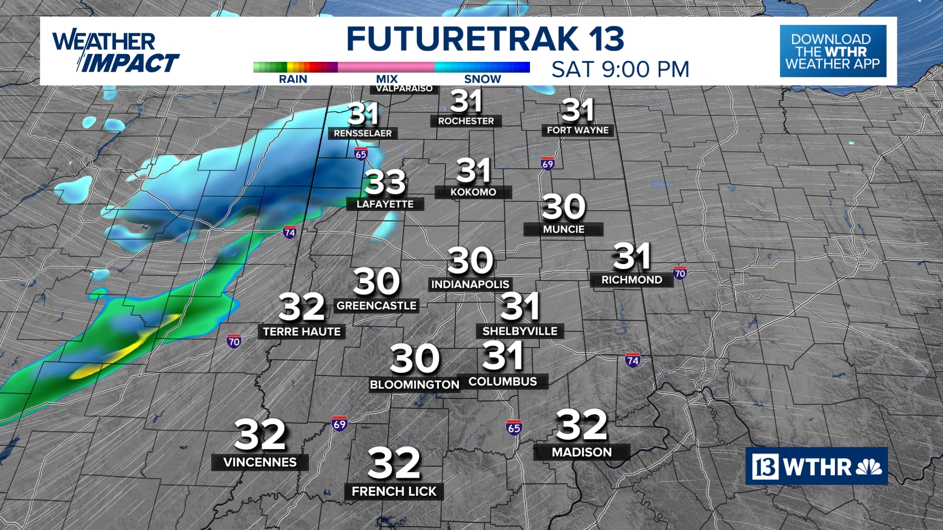 Snow bursts, slick spots, and single digit windchills arriving tonight ...