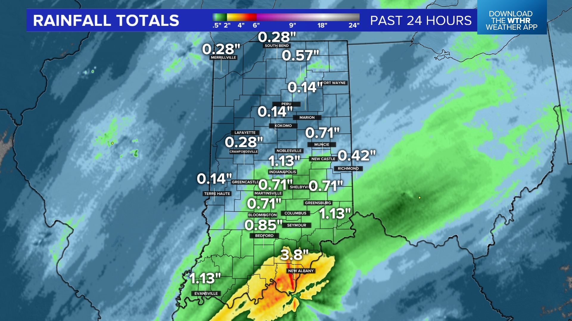 How much rain did we pick up across Indiana early Sunday morning ...