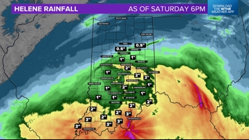 Rainfall totals across Indiana from Hurricane Helene (as of Sat) | wthr.com