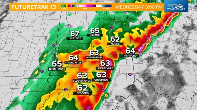 Severe storms approaching central Indiana on April 5, 2023 | wthr.com