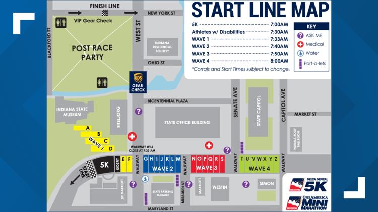 Mini-Marathon street closures and course maps | wthr.com