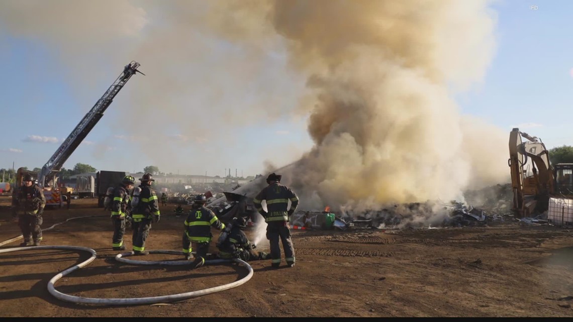 Firefighters fight massive south side scrapyard fire | wthr.com