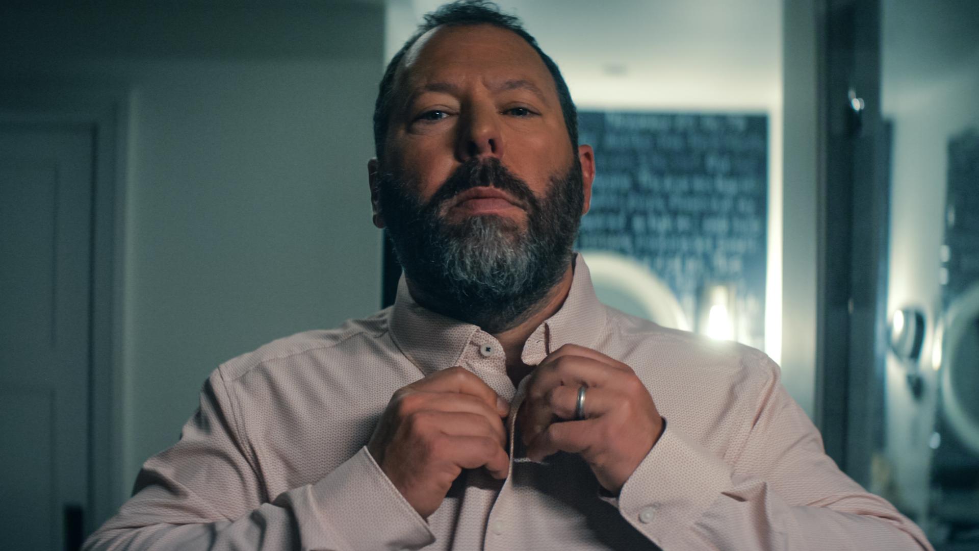 Comedian Bert Kreischer is doing his best to keep his shirt on in ...