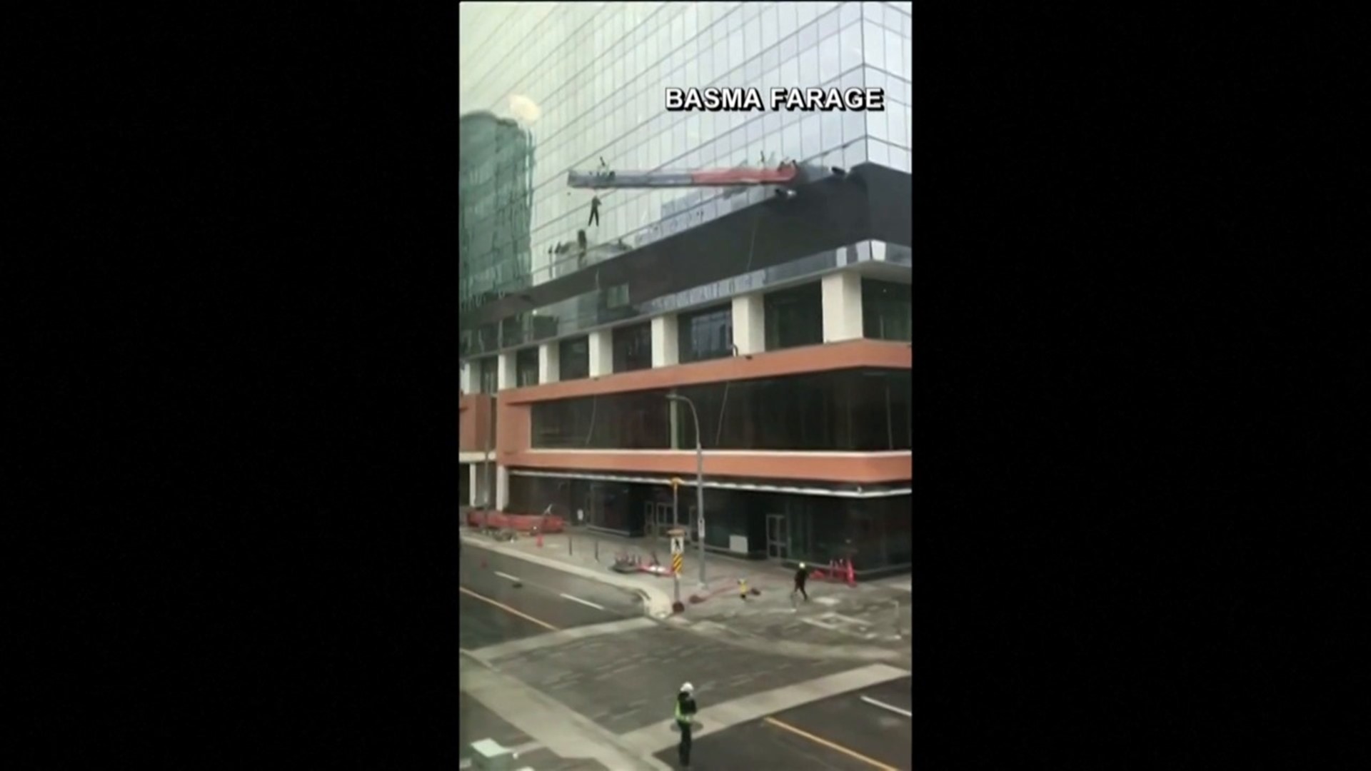 WATCH: High winds spin dangling window washer platform | wthr.com