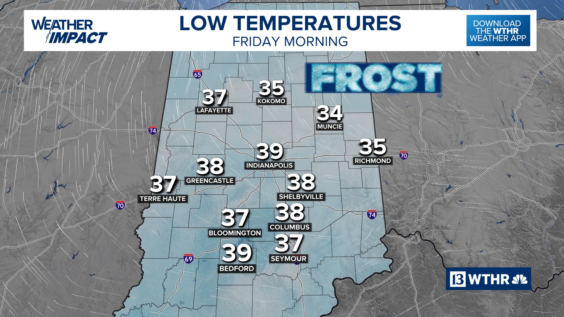 Friday frost potential before comfortable autumn weekend in central ...
