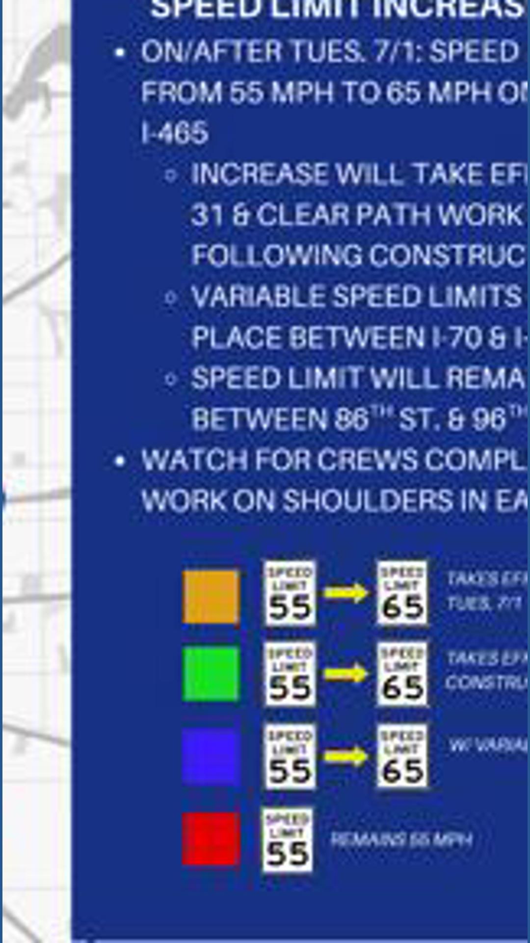 Speed limit changes coming to I-465 in Indianapolis in July 2025 | wthr.com