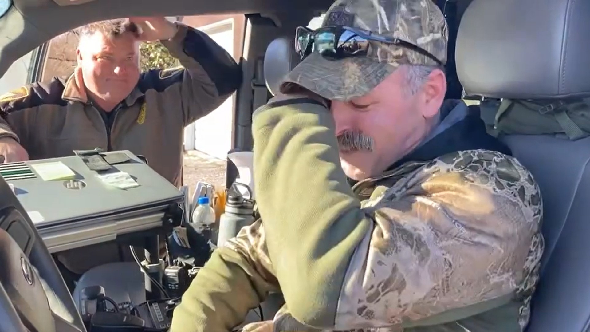 Daughter surprises retiring IDNR officer dad with final 10-42 | wthr.com