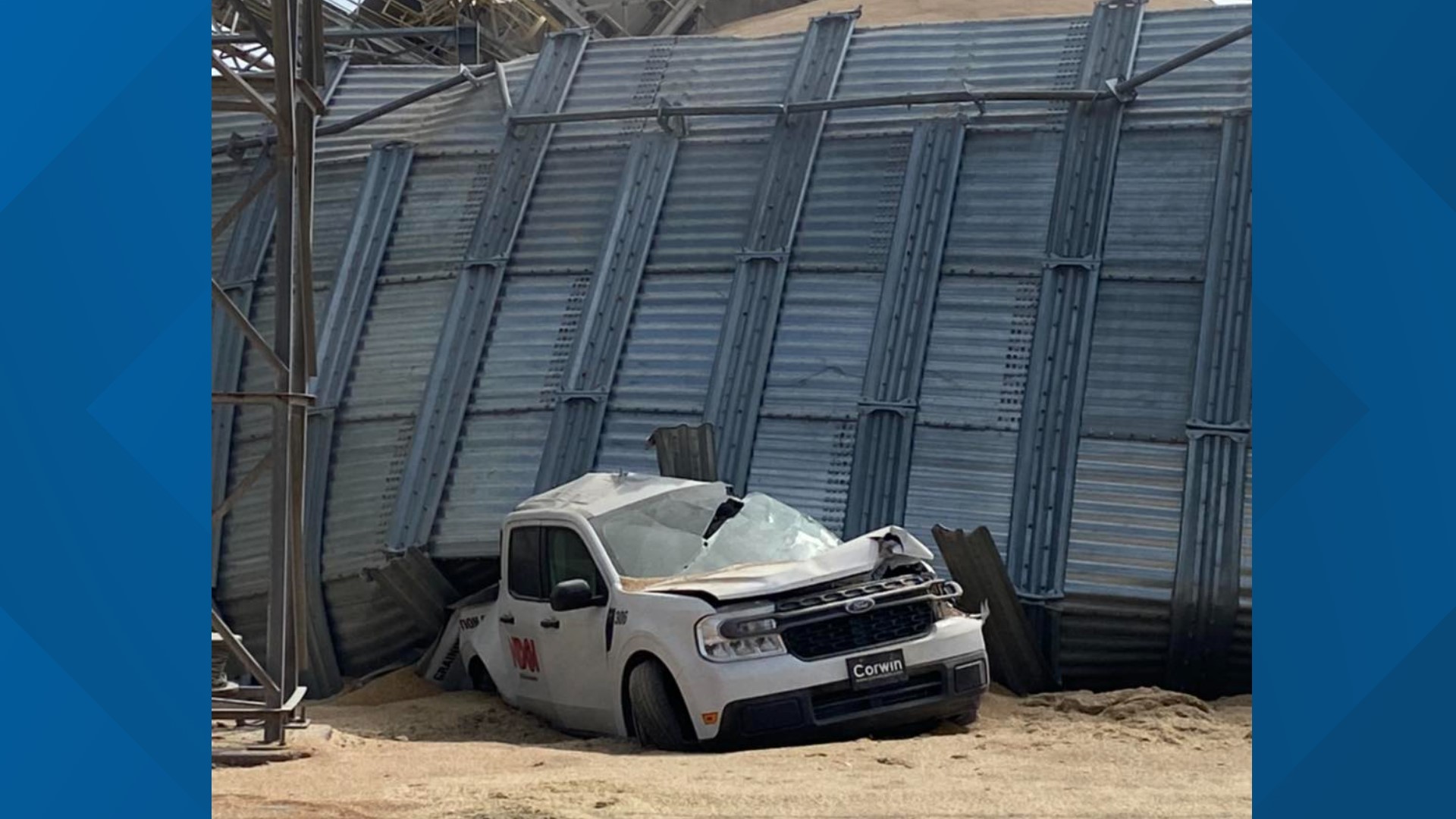 Grain bin collapses in Delphi after fire at facility | wthr.com