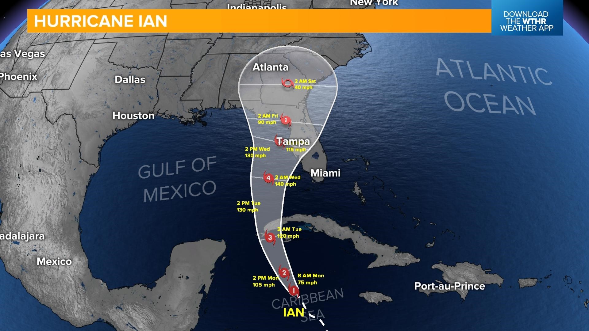 Latest on Hurricane Ian as of Monday, Sept. 26, 2022 | wthr.com