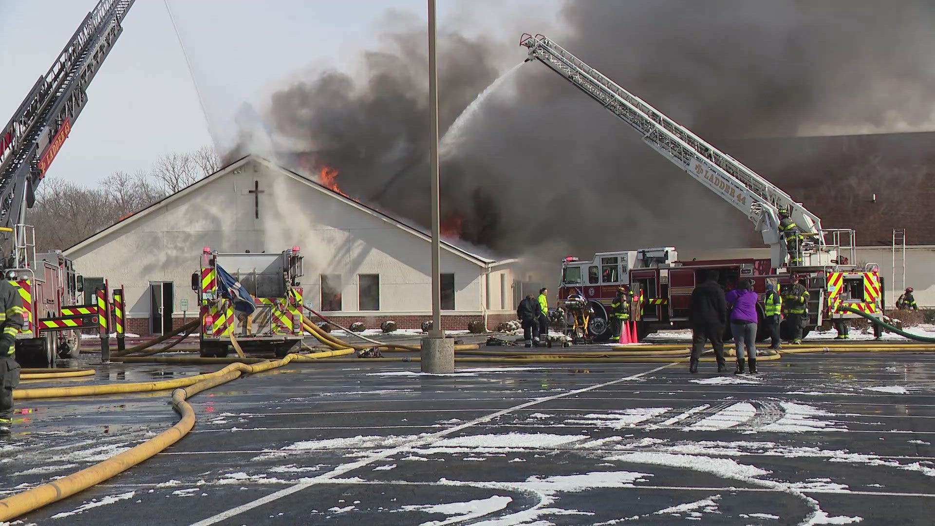 East Indianapolis church heavily damaged by fire | wthr.com