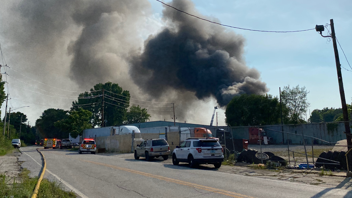 IFD crews battle large trash fire on Indy's south side for nearly 12 ...