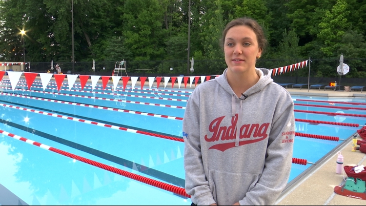 Mariah Denigan advances to Wednesday's 1500 freestyle finals | wthr.com
