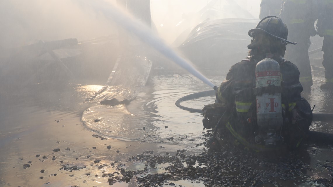 PHOTOS: Firefighters battle large fire on Indy's east side | wthr.com