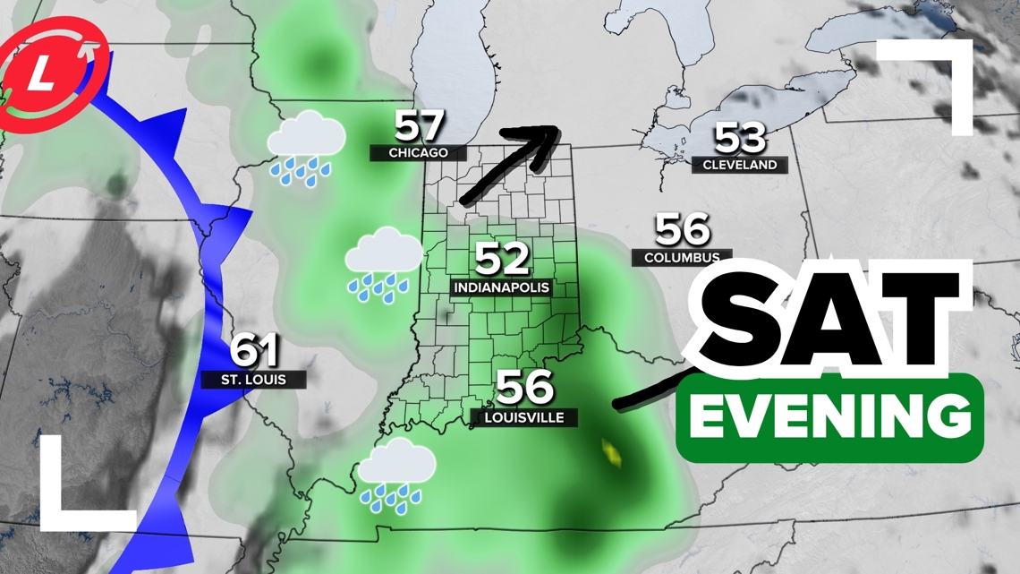 Tracking more rain arriving in Indiana later this weekend | wthr.com