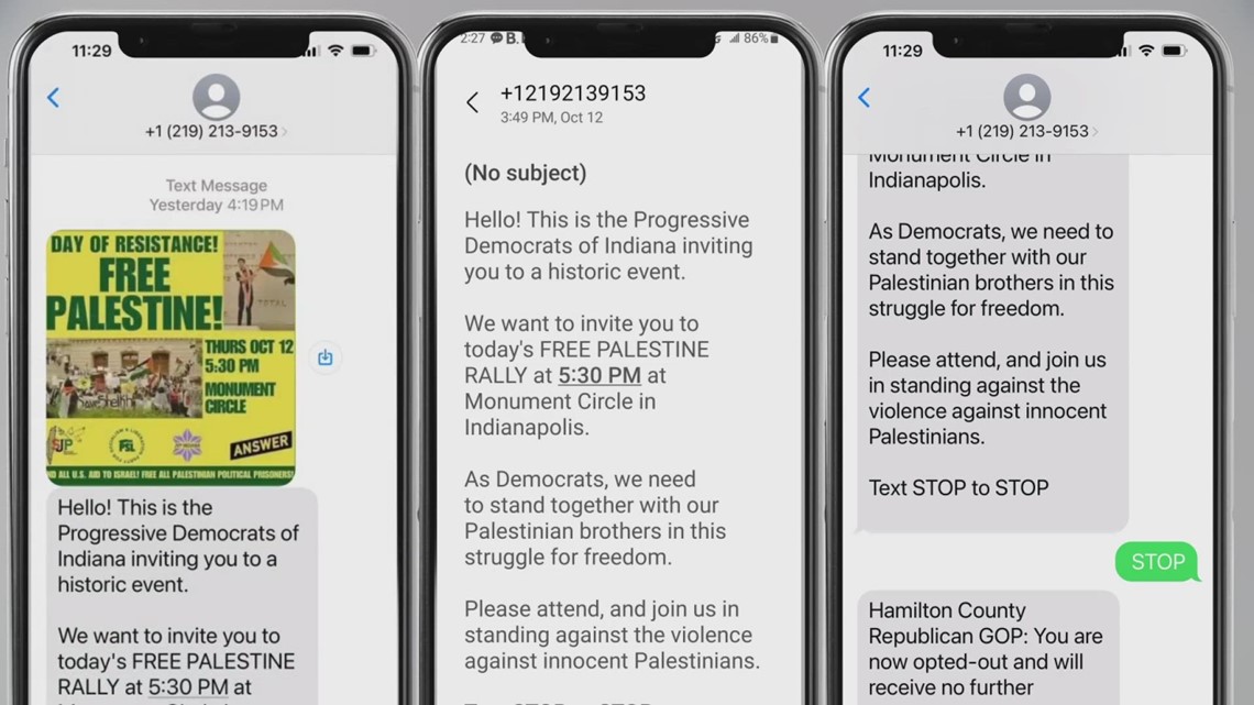 Controversy after political text messages in Hamilton County | wthr.com