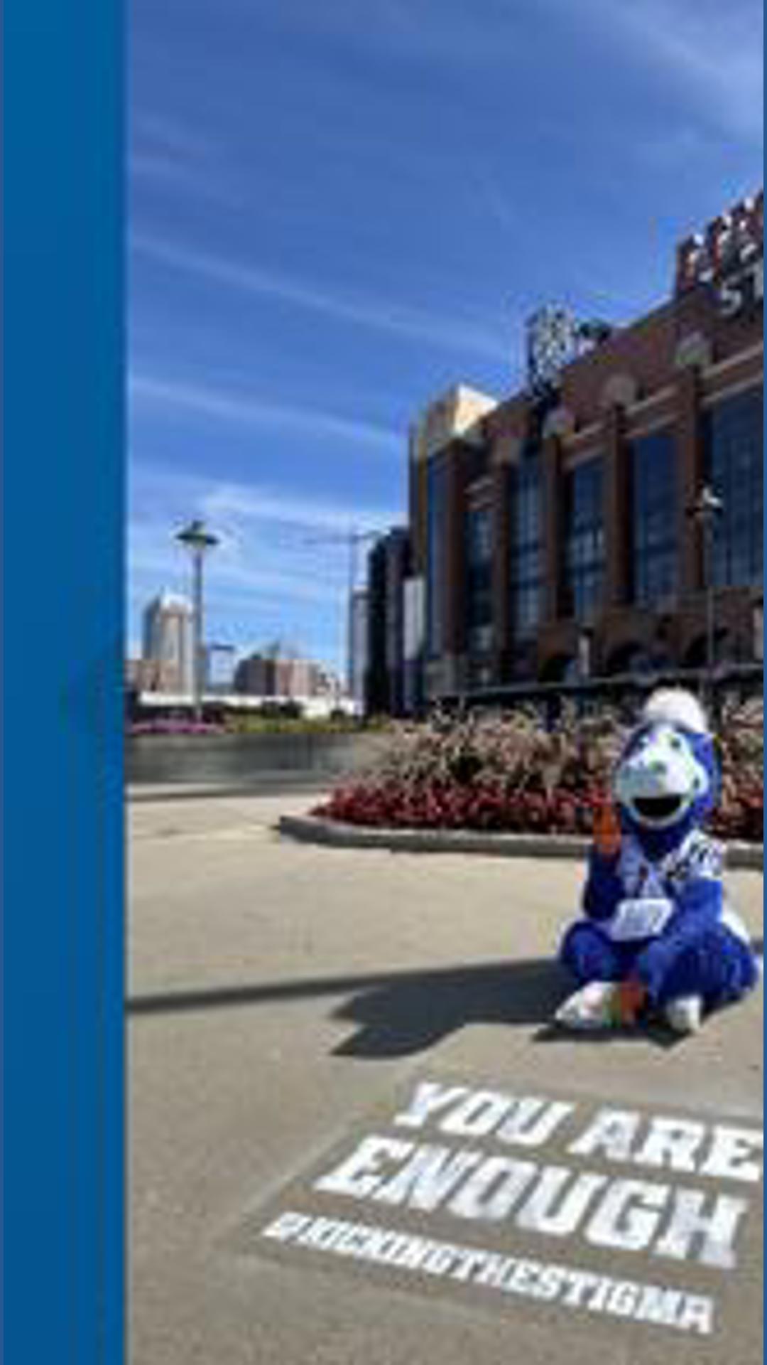 Indianapolis Colts mascot, Blue, helps spread 'Kicking The Stigma ...