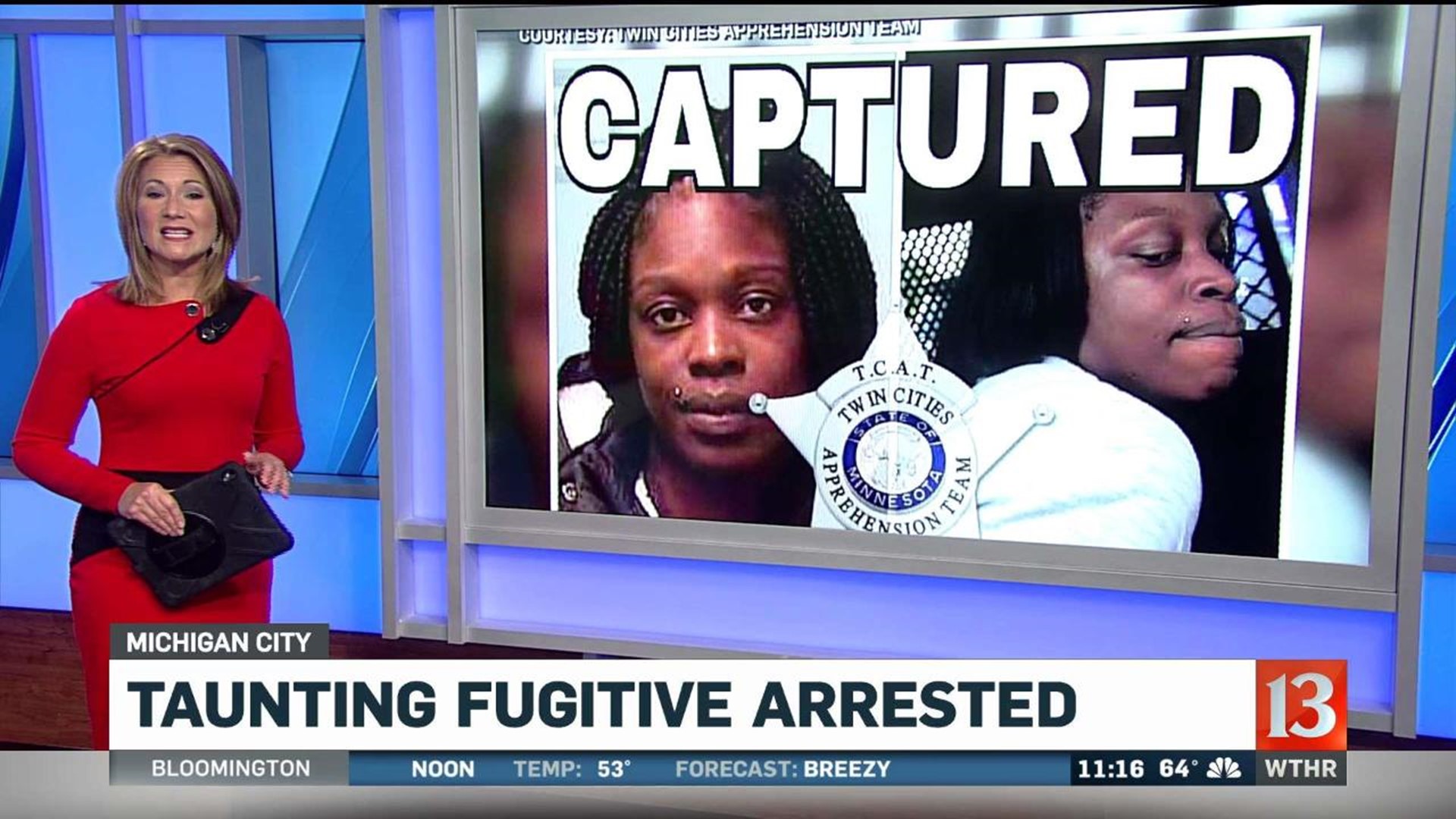 Fugitive who said she'd never be caught arrested in Indiana | wthr.com