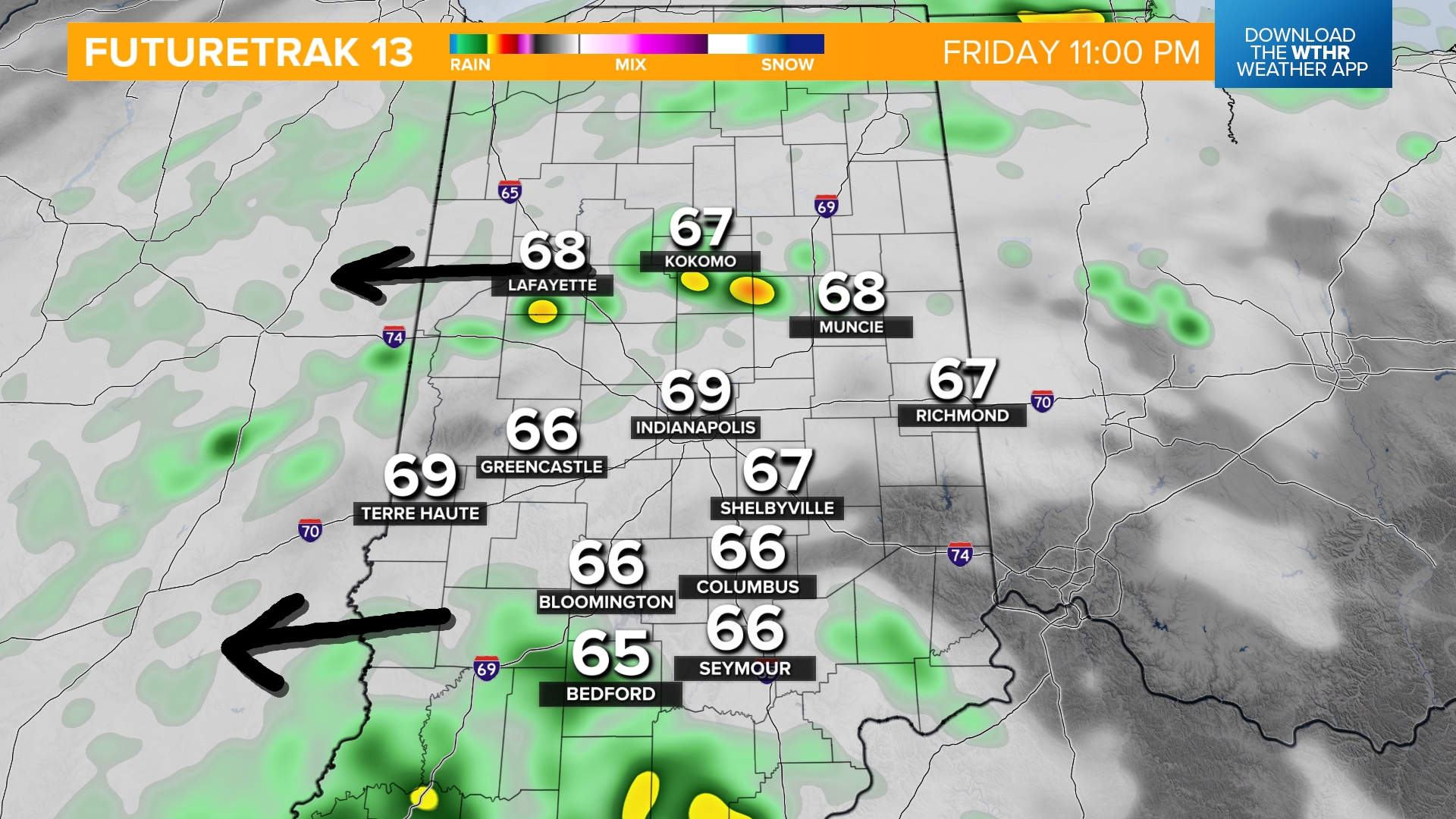 Higher rainfall expectations from Helene across Indiana | wthr.com