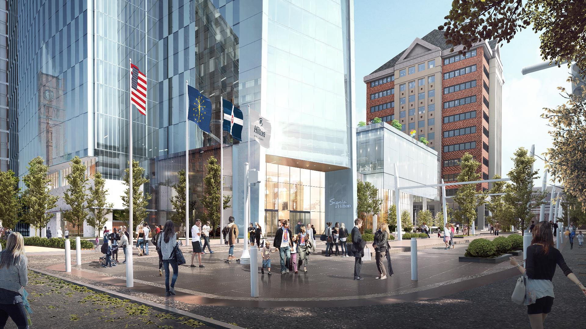 Downtown hotel and convention expansion project major milestone | wthr.com