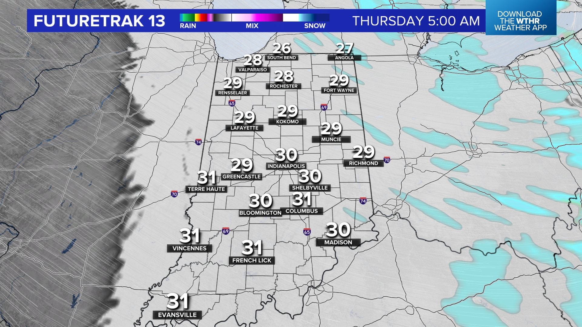 Rain and wind to snow and slick spots in central Indiana | wthr.com