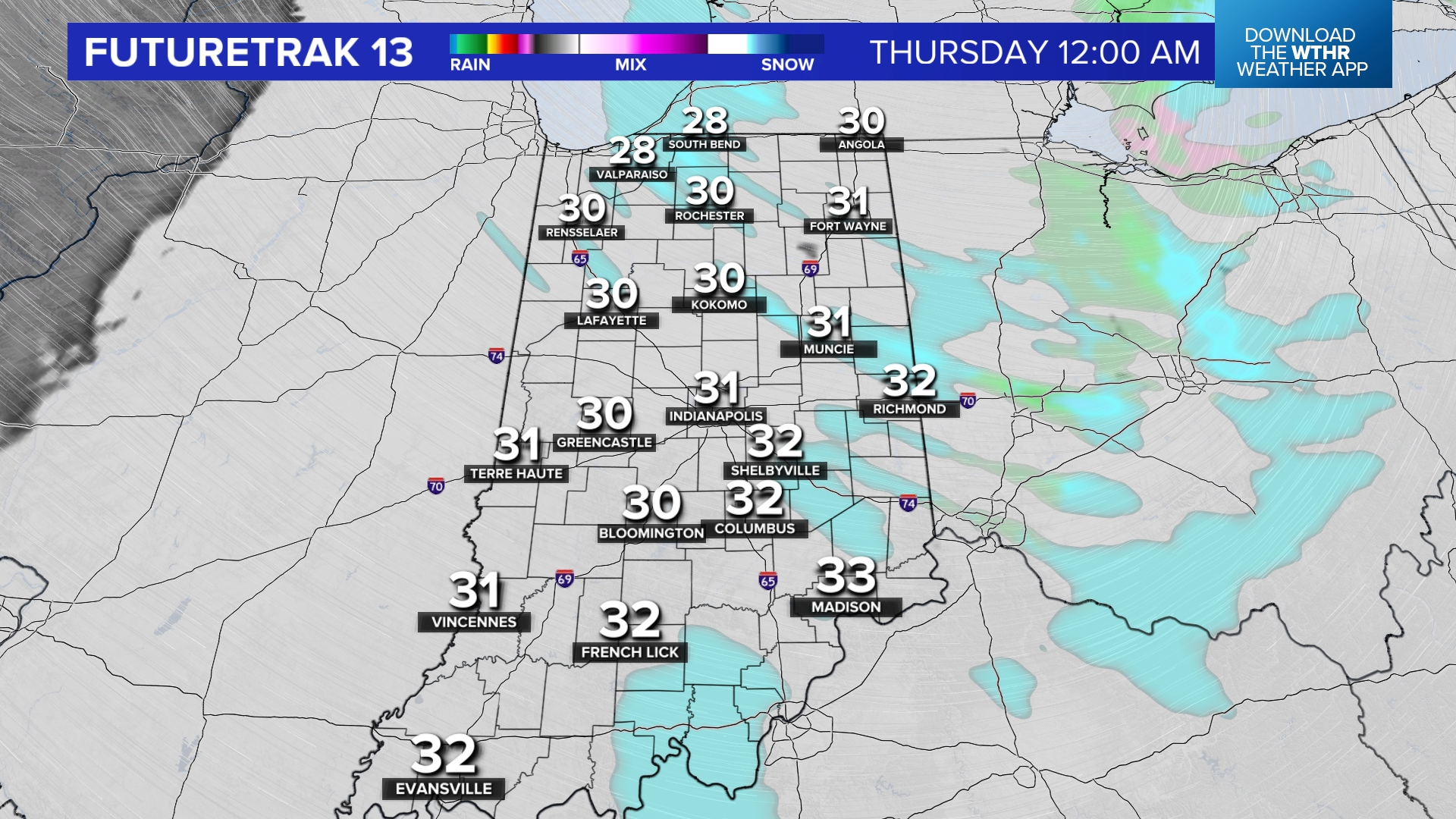 Rain and wind to snow and slick spots in central Indiana | wthr.com