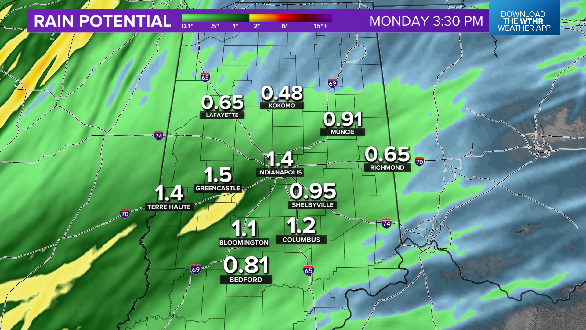 Tracking rain at times the rest of Easter weekend across Indiana | wthr.com