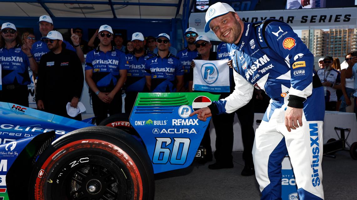 Felix Rosenqvist scores first pole position since 2024 in IndyCar ...