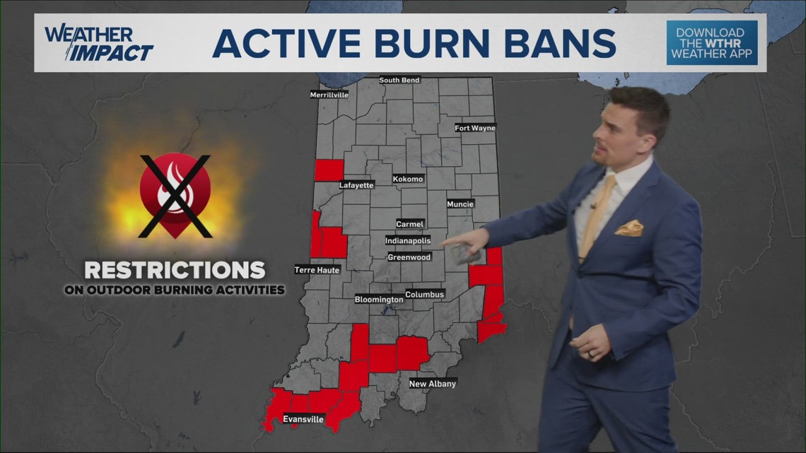 Burn bans are gradually being activated across a hot and dry Indiana ...