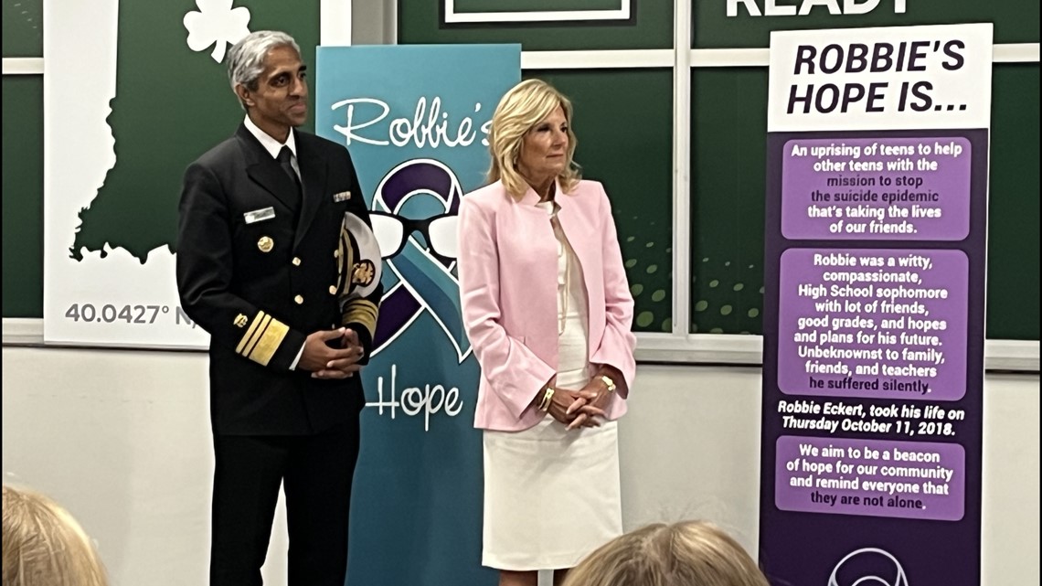 FLOTUS Jill Biden visits Westfield High School | wthr.com