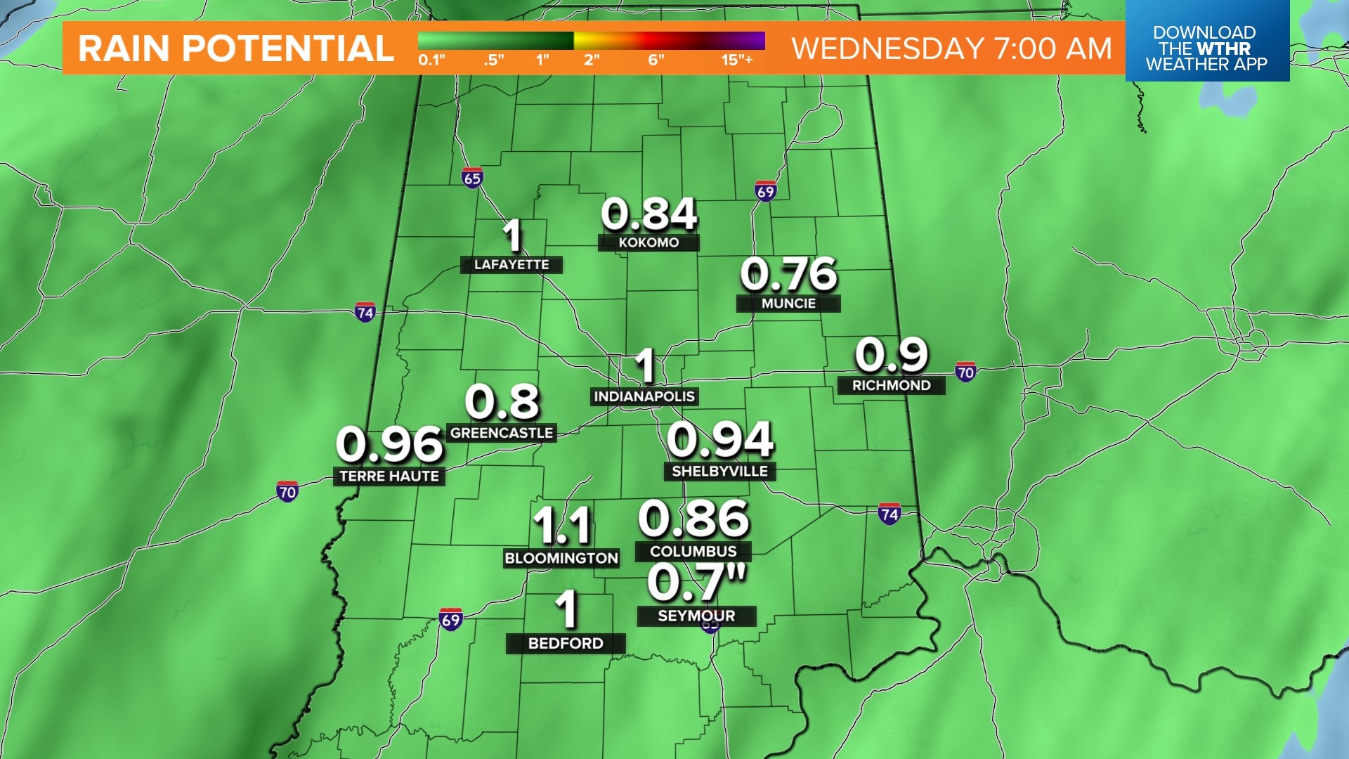 Steadier, heavier rain arriving overnight | wthr.com