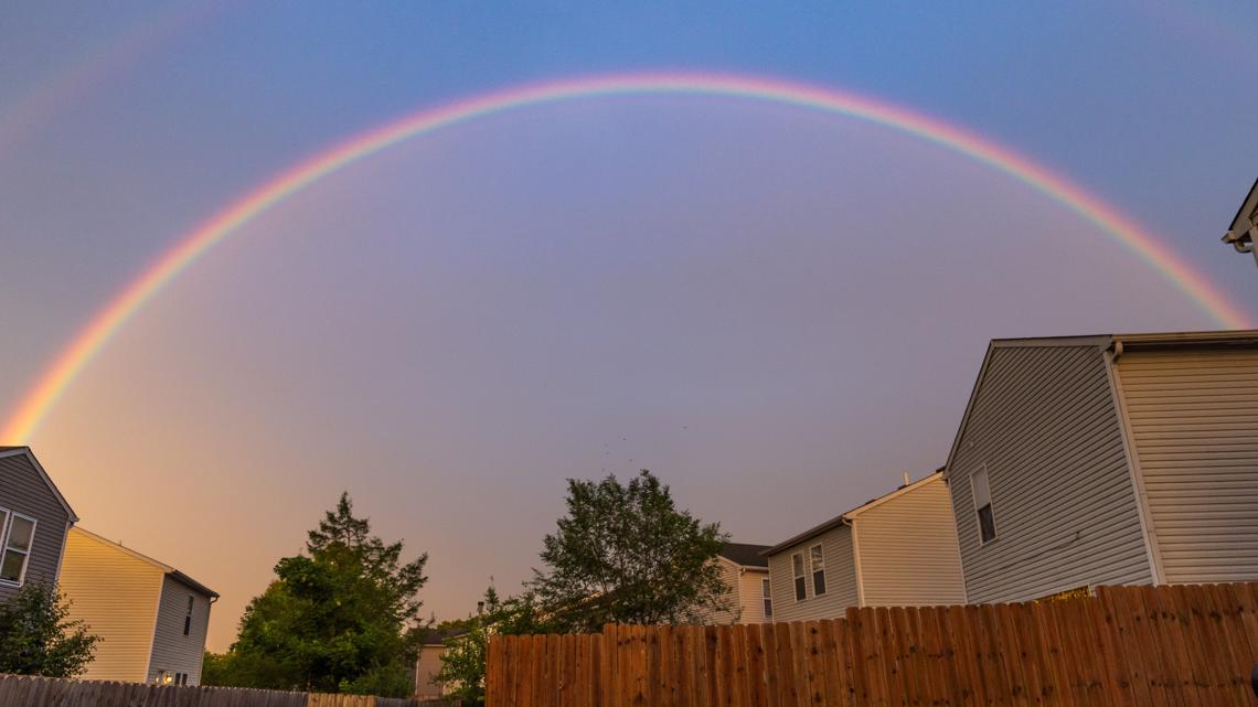 PHOTOS: Vibrant rainbow, gorgeous sunset color Tuesday evening sky in ...