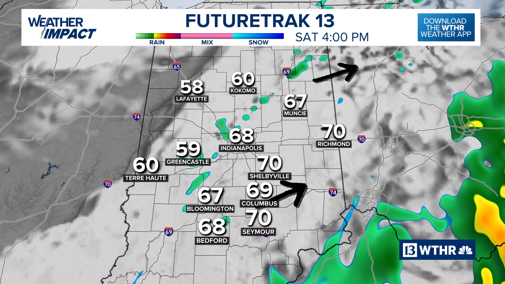 Stormy start to Saturday across Indiana | Timing the thunderstorms ...