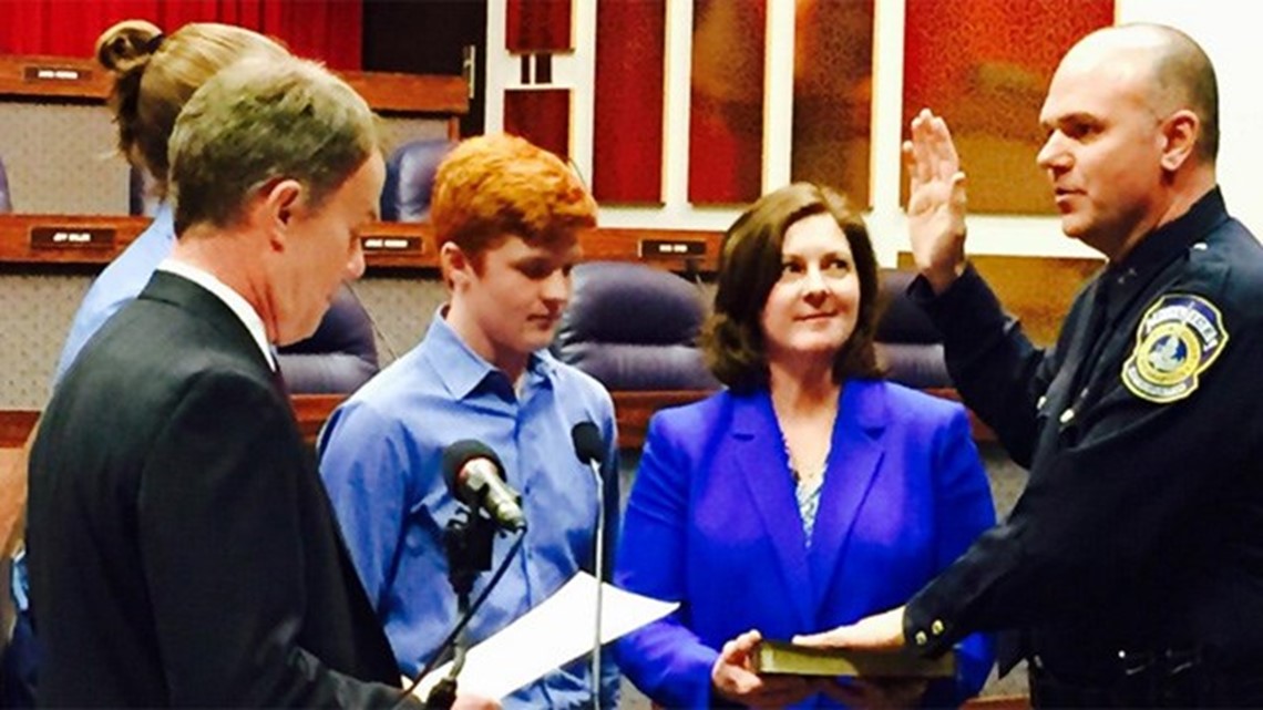 IMPD Chief Troy Riggs sworn in as certified law enforcement officer ...